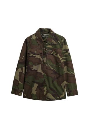 Superdry Damen Military Hemdjacke Konturiertes Tarnmuster 38