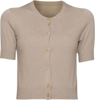 arch4 Femme, Pulls, Beige, Taille: 40 FR Stanley Short-Sleeve Cardigan
