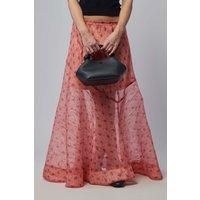 Ganni Shibori Organza Fluid Skirt