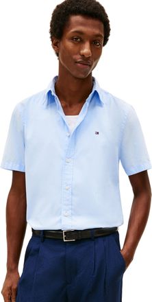 Tommy Hilfiger Herren Core Flex Poplin Solid Mw0mw42248c3q001 S/S Shirt, Blue (Sweet Blue), XS
