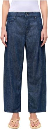 Cambio Femme, Pantalons, Bleu, Taille: 34 FR Wide Pantalons