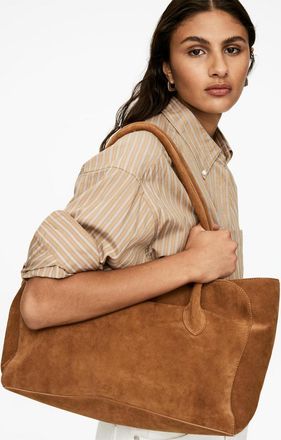 Arket Lässige Tragetasche Aus Leder -Braun