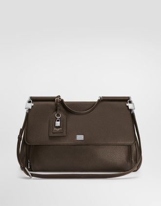 Dolce & Gabbana Handtasche My Sicily Aus Kalbsleder - Mann Shopper Braun Onesize