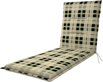 Doppler Rollliege Spot/Gartenliege Auflage/Rollliege/ca. 195 x 60 x 5 cm/Beige Kariert