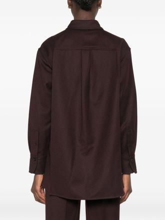 Victoria Beckham Womens Button-Down Shirt Burgundy
