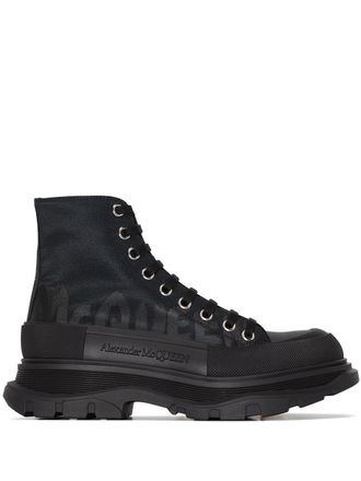 Alexander McQueen Tread Slick Schn&uuml;rstiefel - Schwarz