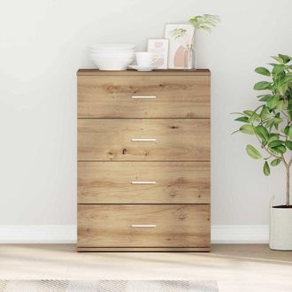 vidaXL Vidaxl - Credenza Rovere Artigianale 60 X 39 X 80 Cm Legno Multistrato