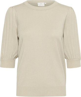 Kaffe Femme, Pulls, Beige, Taille: 38 FR Tricot Ras du Cou