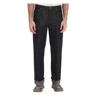 Burberry Homme, Jeans, Noir, Taille: W34 Indigo Denim 5 Poches Jeans
