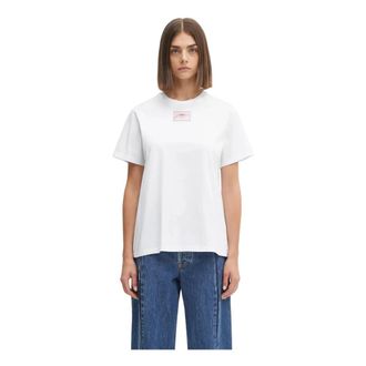 Ganni Basic Jersey Relaxed T-shirt - - Tops - Damen - Wei&szlig; - S