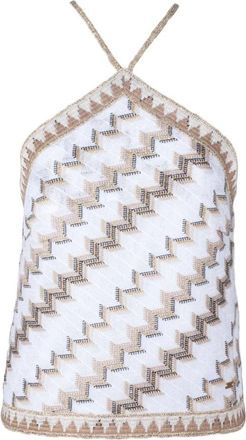 PHO Firenze Femme, Tops, Blanc, Taille: 42 FR Miami Halter Top