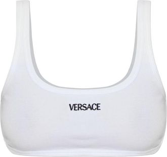 Versace Logo-embroidered Bra