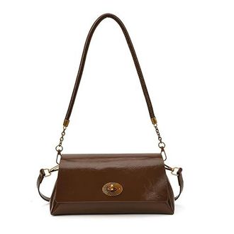 Generic Sac &agrave; bandouli&egrave;re en cuir synth&eacute;tique vintage pour femme, pour le travail, le shopping, les voyages, marron, 9.84x4.72x4.33inch