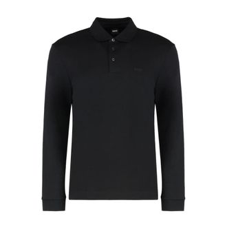HUGO BOSS Pado 30 Langarm Poloshirt - - Tops - Herren - Schwarzk - 2XL