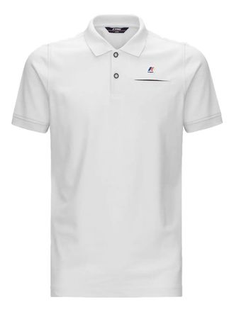 K-Way Poloshirt mit Logo-Patch - Wei&szlig;