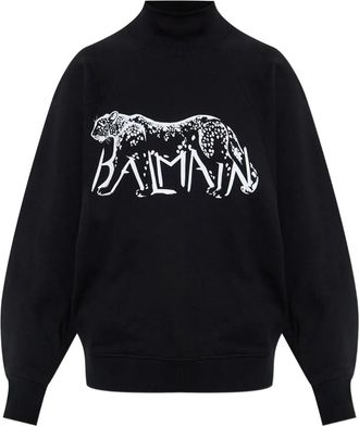 Balmain pull à imprimé graphique - Noir