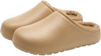 Generic Pantoufles dhiver unisexes imperm&eacute;ables doubl&eacute;es antid&eacute;rapantes pour la maison, la maison, lint&eacute;rieur et lext&eacute;rieur, semelle antid&eacute;rapante, kaki, 36 2