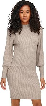 Only Robe Longue en Tricot ONLKATIA pour Femme, Mocha Meringue/Détail:w. Melange, XS