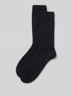 Camano Socken mit Woll-Anteil mit Rippb&uuml;ndchen Modell cosy mouline