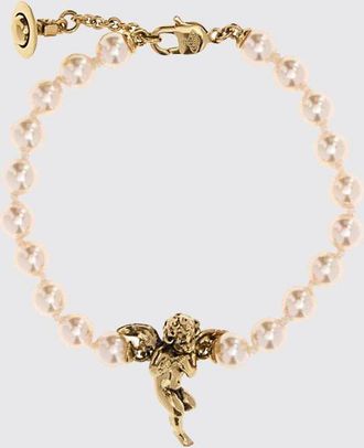 Vivienne Westwood Armband aus vergoldetem Messing mit Perlen und Orb-Anh&auml;nger