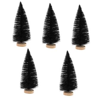 Cabilock 5st Kleiner Schwarzer Weihnachtsbaum Weihnachtsbaumschmuck Minib&auml;ume Zum Basteln Christbaumschmuck Tisch-Weihnachtsbaum Halloween-Weihnachtsbaum Deskt