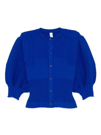 CFCL cardigan c&ocirc;tel&eacute; &agrave; manches bouffantes - Bleu