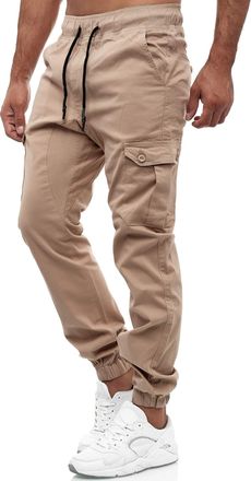 Tazzio Cargohose Herren Cargo Hose Jogger Chino Regular Fit Jeans M610 Beige XXL