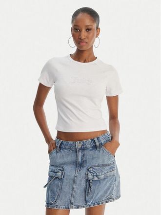 Juicy Couture T-Shirt Baby JCWCT126317 Wei&szlig; Slim Fit