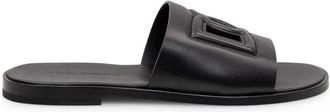 Dolce & Gabbana Homme, Chaussures, Noir, Taille: 46 EU Calfskin Slide