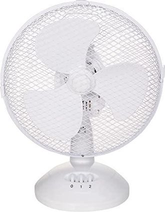 Russell Hobbs RHPDF0921 Tischventilator, tragbar, 23 cm, 2 Geschwindigkeiten, Weitwinkel-Schwenken, leise im Betrieb, ideal für Schlafzimmer oder Büro, weiß