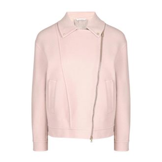 Herno Femme, Vestes, Rose, Taille: 38 FR Wool Biker Jacket