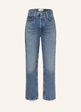 A Gold E Agolde Straight Jeans 90s Pinch Waist blau