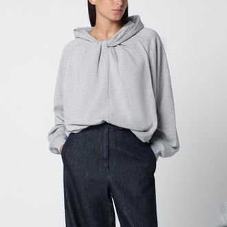 Dries Van Noten Grauer melierter Baumwollhoodie