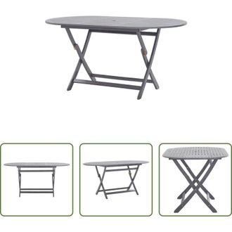 vidaXL Akazienholz - Gartentisch Klappbar 160x85x75 cm Massivholz Akazie
