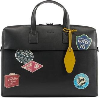 Paul Smith Porte-documents Hotel Stickers en cuir