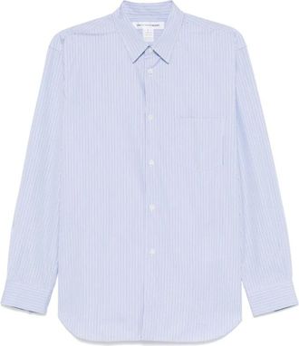 Comme Des Gar&ccedil;ons Homme, Chemises, Bleu, Taille: M Striped Cotton Shirt