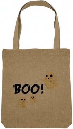 Fabulous Sac Shopping Tote Bag Aspect Lin - Boo! Little Ghosts Halloween Drawing Cute - Sac de Courses Toile Epaisse 360g Beige Naturel Cabas Port&eacute; Epaule Soli