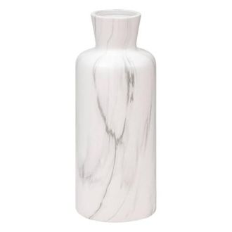 Atmosphera Atmosphera - Vase Effet marbre sao c&eacute;ramique Noir et Blanc h30cm