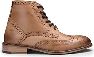 TruClothing Bottines pour Homme Cuir v&eacute;ritable Style Brogues Vintage ann&eacute;es 20 Daim Tweed Lacets Chic habill&eacute; - Marron Clair 44 EU