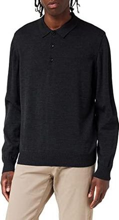 Maerz Merinowolle Pull-over Col polo Manches longues Homme - Gris - Grau (591) - 22