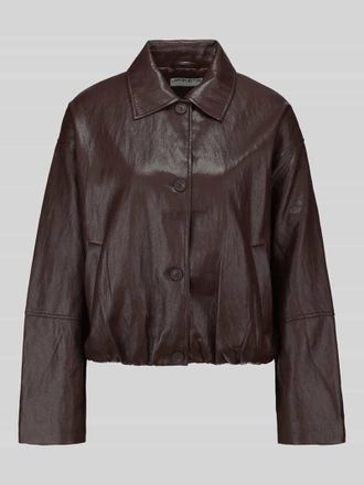 Jake*s Casual Regular Fit Kunstlederjacke mit &uuml;berschnittenen Schultern