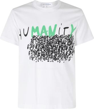 Comme Des Gar&ccedil;ons Homme, Tops, Blanc, Taille: XL Humanity T-Shirt