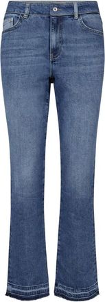 Mos Mosh MOS Mosh, Femme, Jeans, Bleu, Taille: W27 Jean &Eacute;vas&eacute; Taille Haute avec Bord Brut