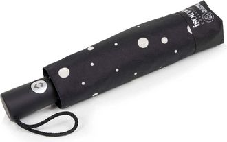 Isotoner Parapluie Auto Pois Noir/Jaune