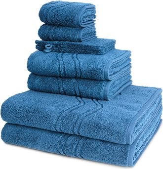 ROSS 8 teiliges Frottier-Set - Cashmere Feeling (2 X Wasch- 2 X Gäste- 2 X Dusch- 2 X Handtuch im Set) - 520 g/m2 - Baumwolle - Walkfrottee - saugstark - w