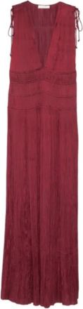 Ulla Johnson Femme, Robes, Rouge, Taille: 34 FR Tasneem Deep V Gown