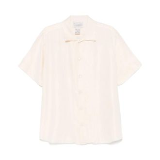 RANRA Seidenhemd mit kubanischem Kragen - - Shirts - Herren - Beige - M