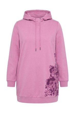 Ulla Popken Sweatshirt Hoodie Bl&uuml;te Oversized Kapuze Langarm