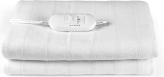 Kleeneze Beheizte Unterdecke - Heizdecke für Einzelbetten, maschinenwaschbar unter dem Bett, 3 Heizstufen, Kontrollleuchte, weicher Stoff, Abnehmbarer Controll