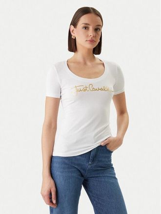 Just Cavalli T-Shirt 80PAHT02 CJ502 Wei&szlig; Slim Fit